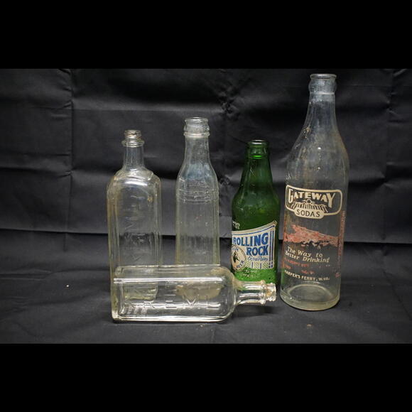 Other | Vintage Glass Bottle Collection Assorted Shapes And Sizes ...